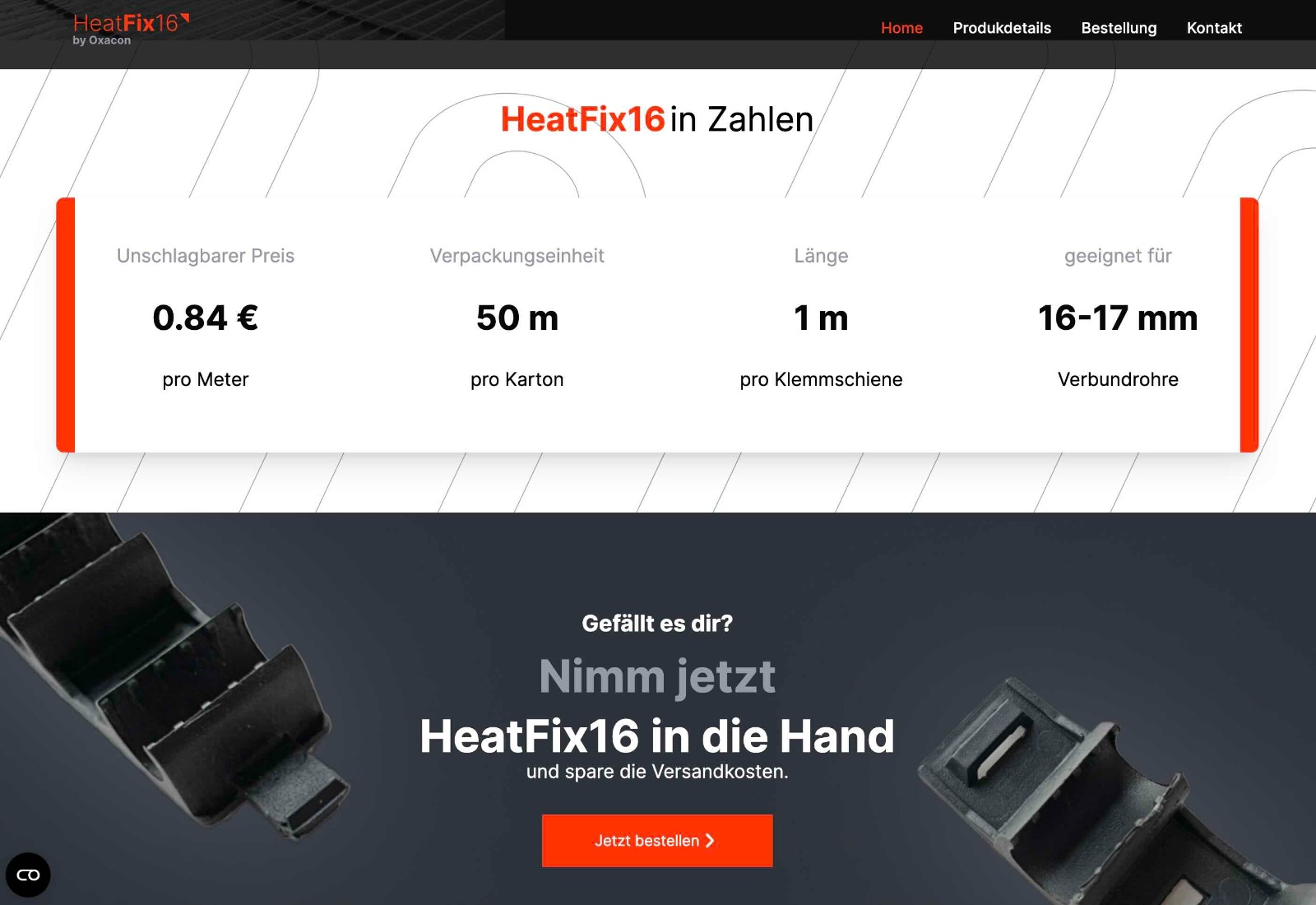 Klemmschiene Heatfix 16